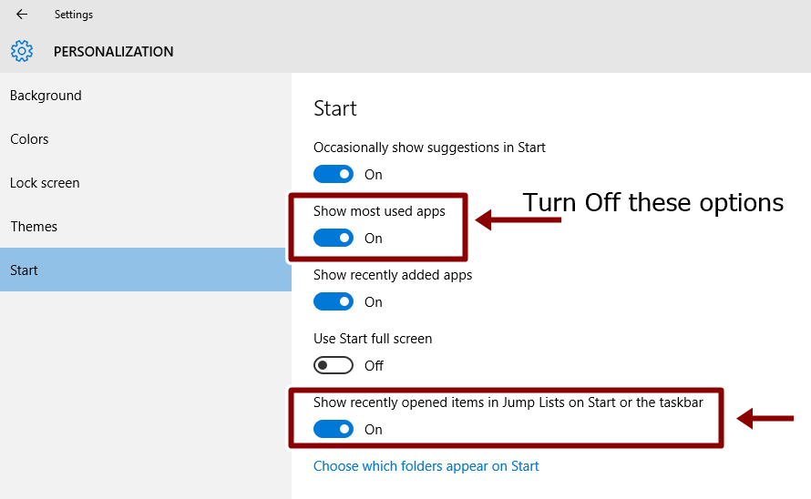How To Turn Off Recent Items In Windows 10 - oTechWorld How To Turn Off Recent Items In Windows 10 - oTechWorld