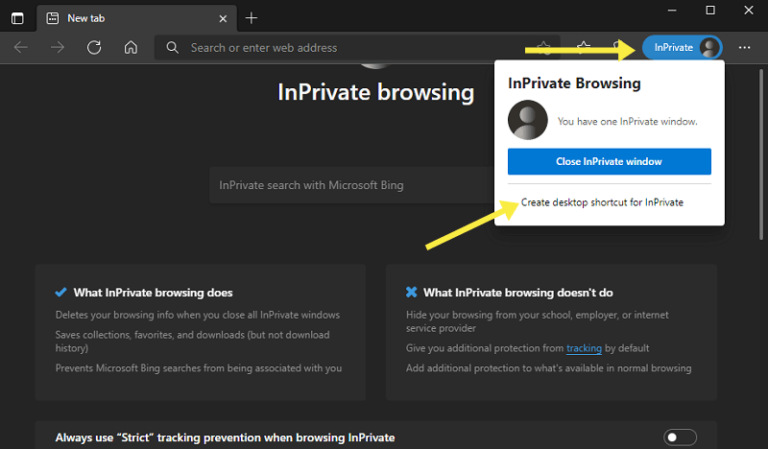 How to Create Edge InPrivate Shortcut on Desktop - oTechWorld