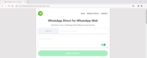 How to Send Direct Message on WhatsApp Web without Saving Number ...